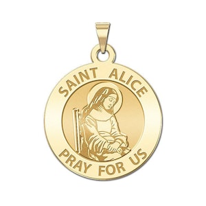 Saint Alice Round Religious Medal - Etsy