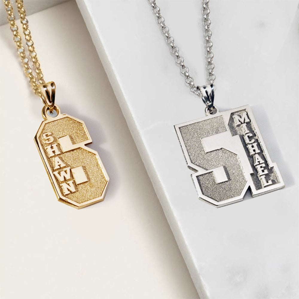 Sports Number Necklace Personalized Number Necklace Personalized Jersey Number Necklace Personalized Number Jewelry Number Charm