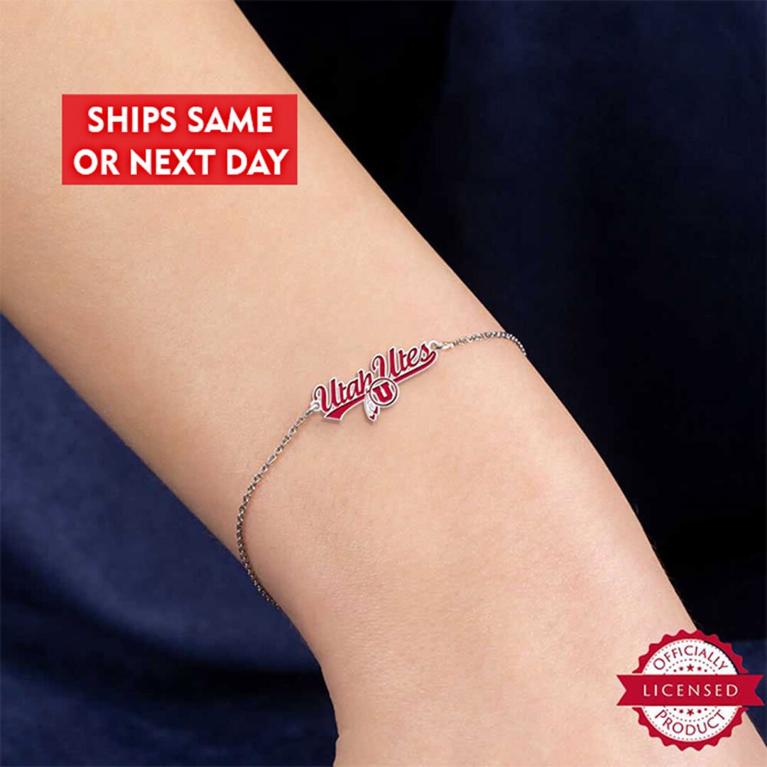 University of Utah Utes Feather Bracelet - Etsy