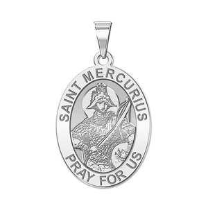 Saint Mercurius OVAL Religious Medal - Etsy