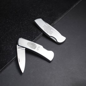 Personalized Fingerprint Knife Memorial Knife Custom Knife Custom ...
