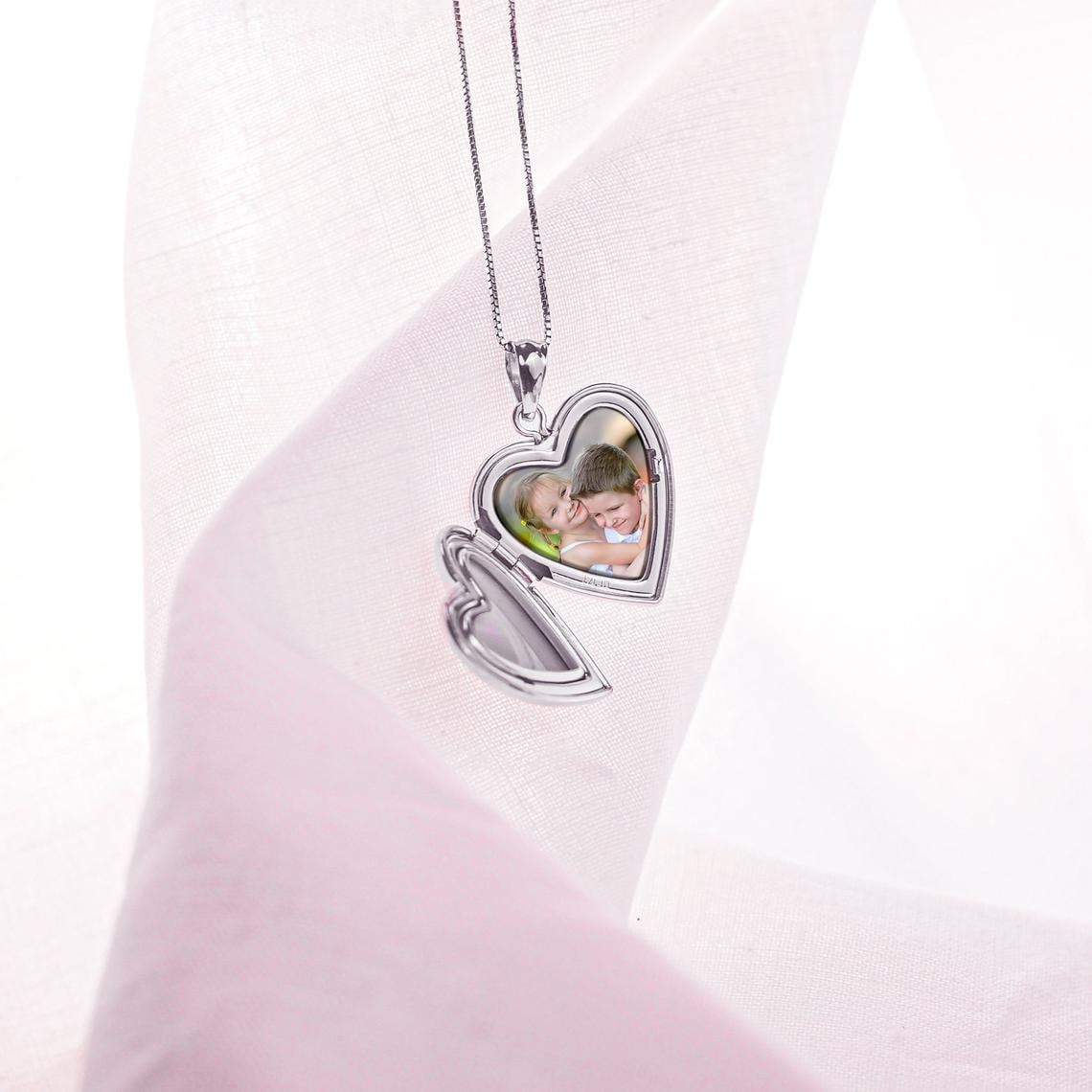 Initial Locket Silver Initial Locket Necklace Initial | Etsy