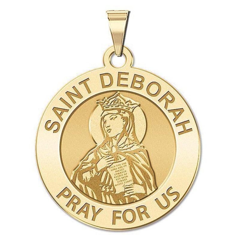 Saint Deborah Round Religious Medal | Etsy