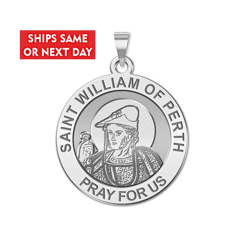 Saint William of Perth Round Religious Medal - Etsy