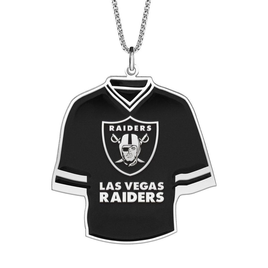 Officially Licensed Las Vegas Raiders Jersey Pendant - Raiders Jewelry ...