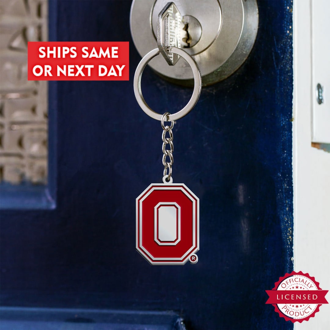 OSU Keychain - Block O Keychain - Ohio State Block O Keychain - Ohio ...
