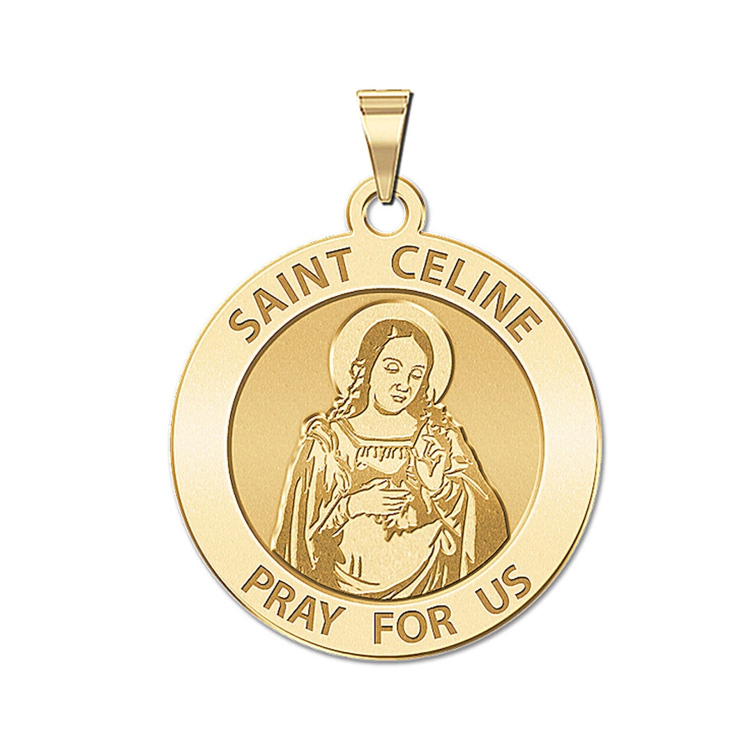 Saint Celine Round Religious Medal - Etsy