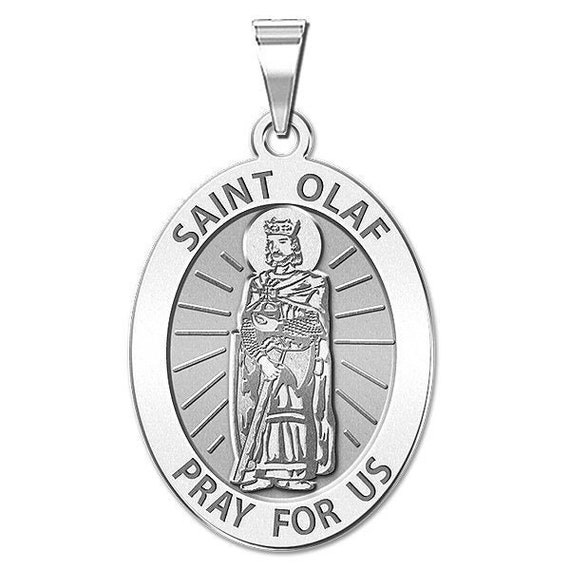 Saint Olaf of Norway Round Religious Medal | Etsy