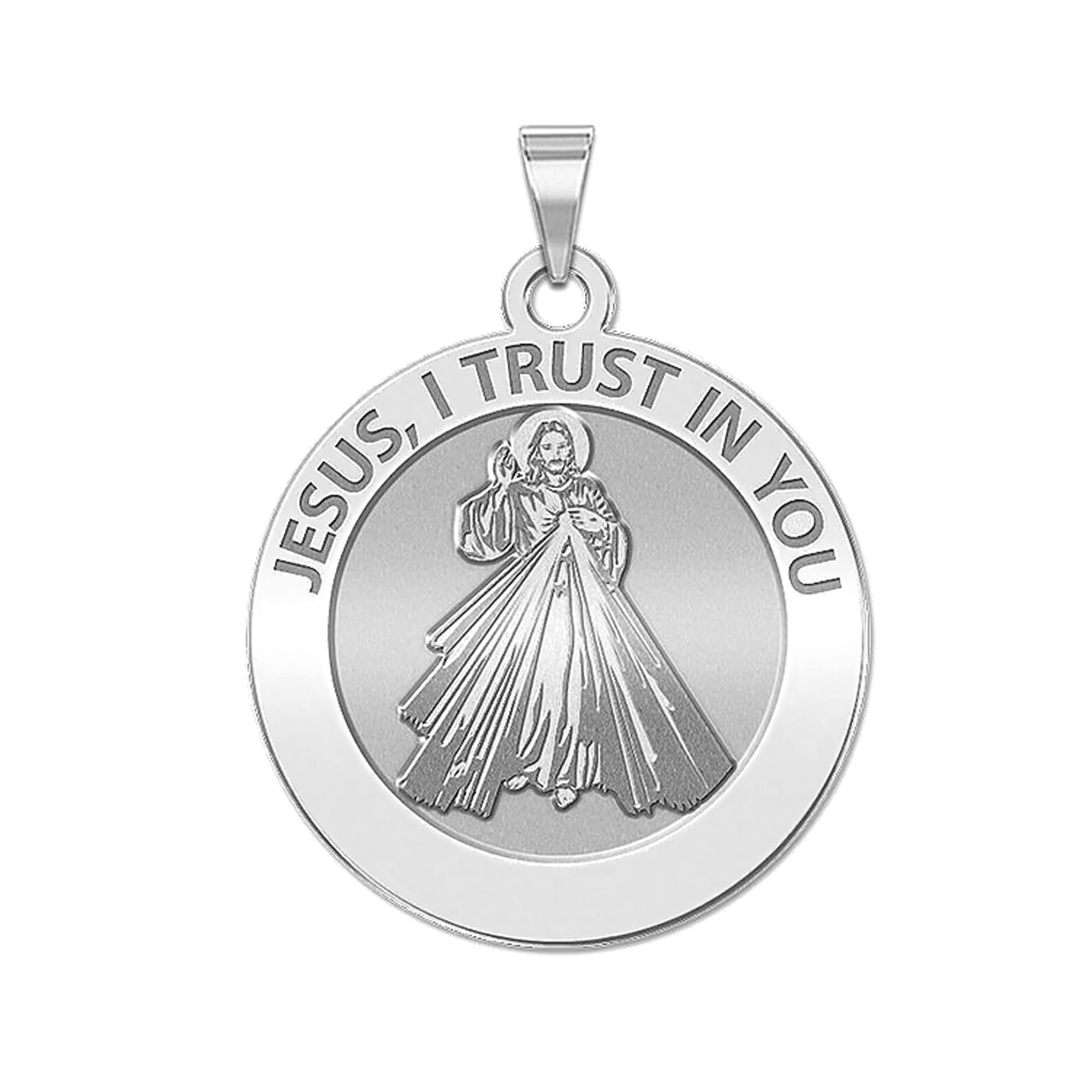 Divine Mercy Round Religious Medal - Etsy