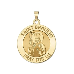Saint Braulio Round Religious Medal - Etsy