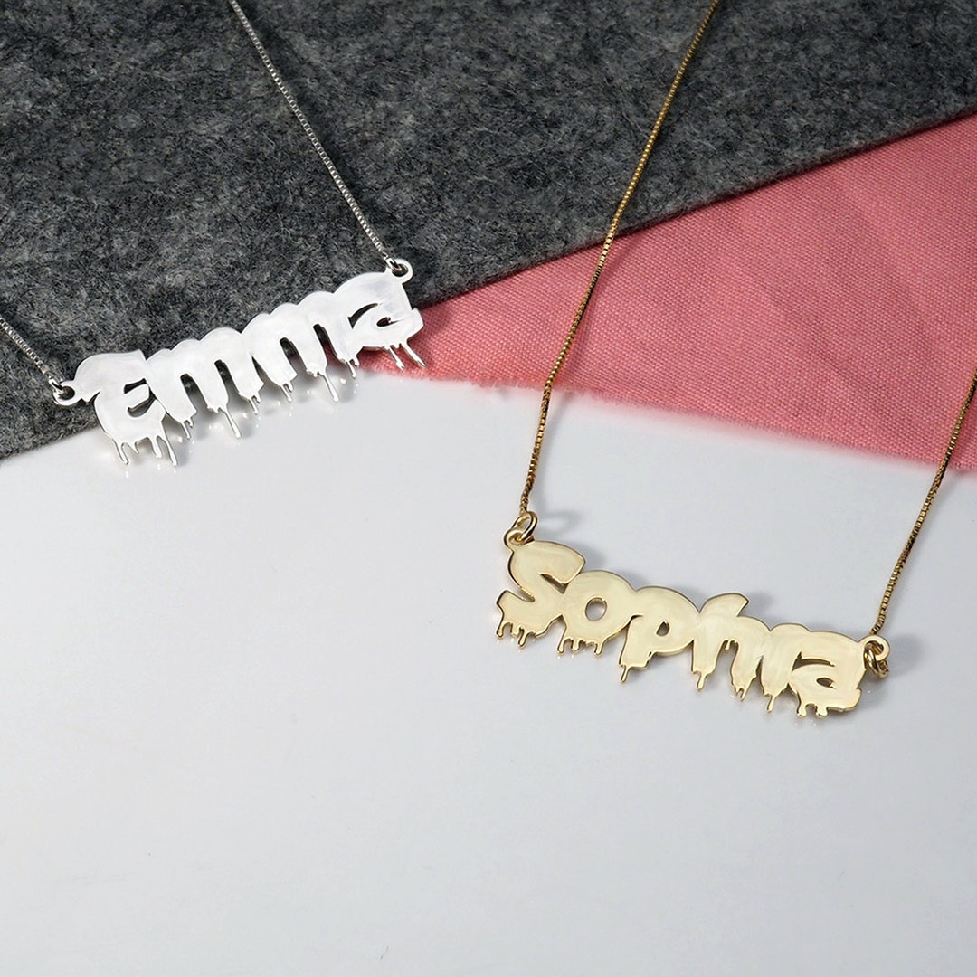 Custom Drip Bubble Nameplate - Etsy