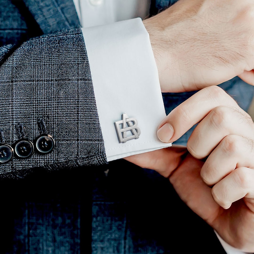 Personalizes Monogram Cufflinks for Men - Etsy