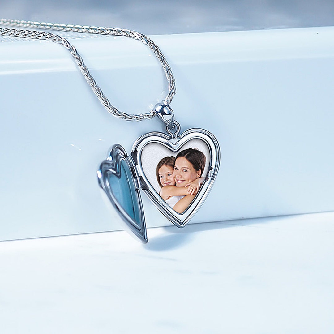 Heart Photo Locket With Personalized Tabs - Etsy
