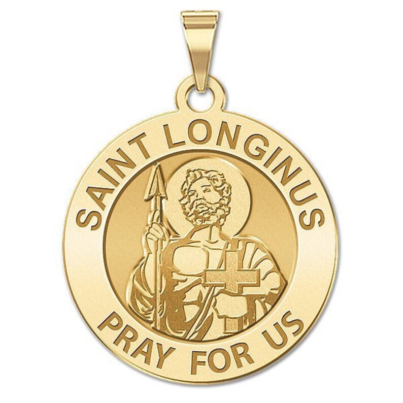 Saint Longinus Round Religious Medal - Etsy