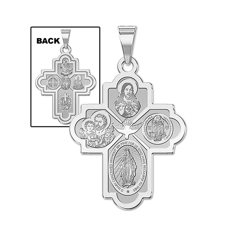 4 Way Cross Medal Charms - Etsy
