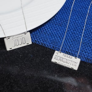Personalized License Plate Necklace • License Plate Jewelry • Mini ...