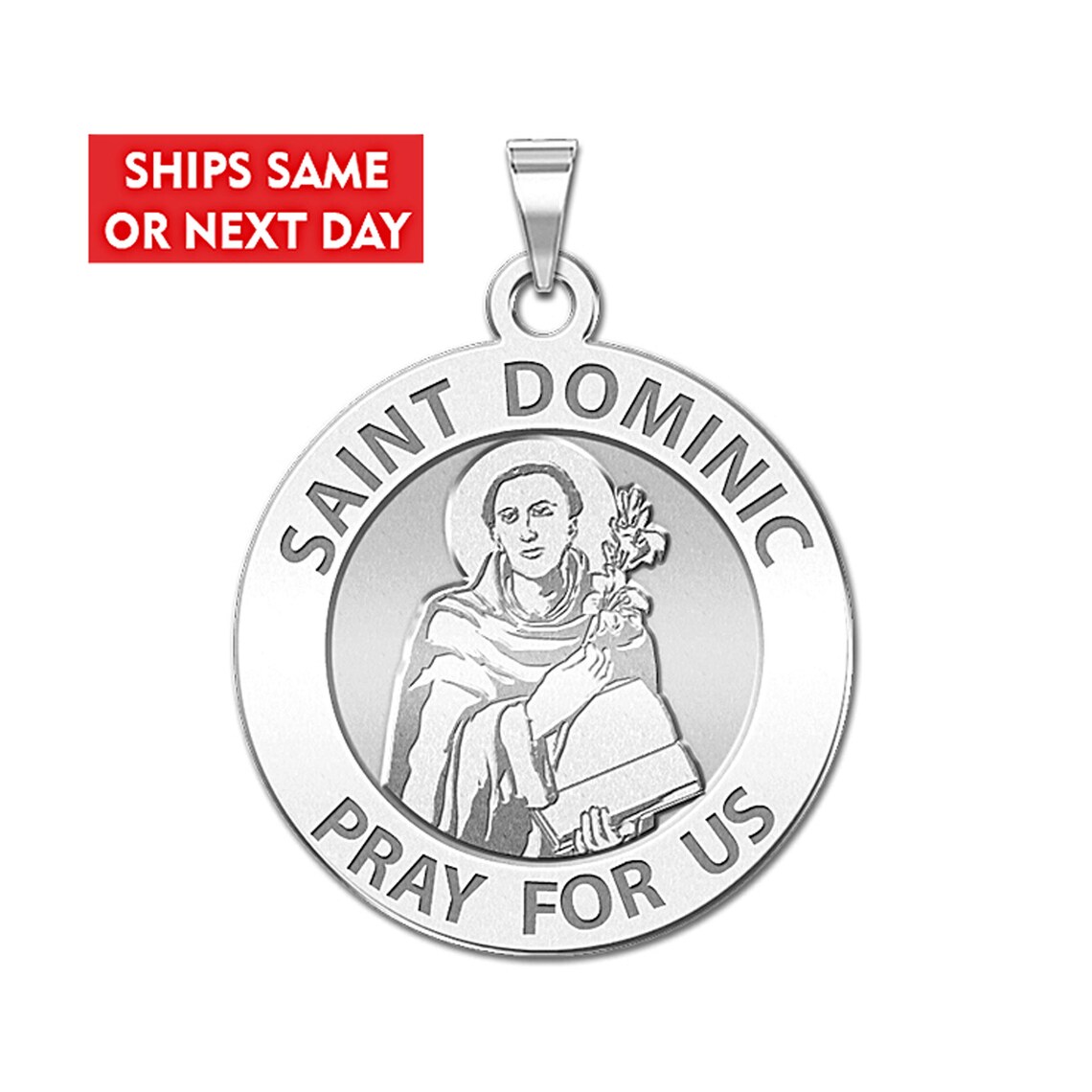 Saint Dominic Round Religious Medal | Etsy