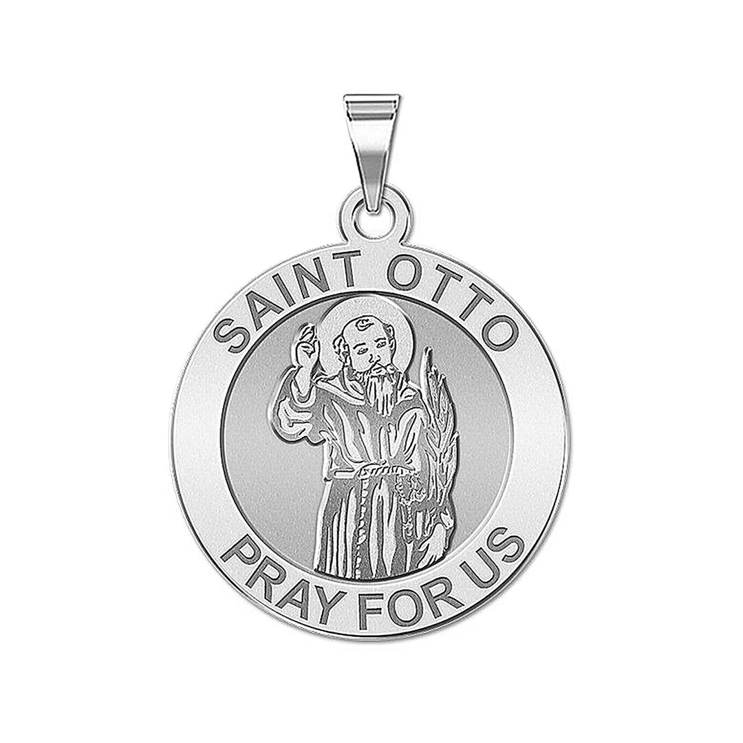 Saint Otto Round Religious Medal - Etsy