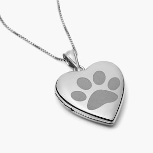 Paw Print Locket, Paw Locket, Locket With Paw, Paw Print Necklace ...