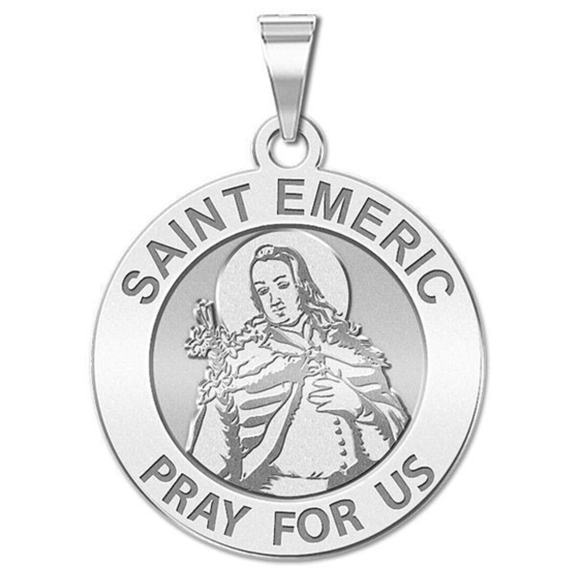 Saint Emeric Round Religious Medal | Etsy