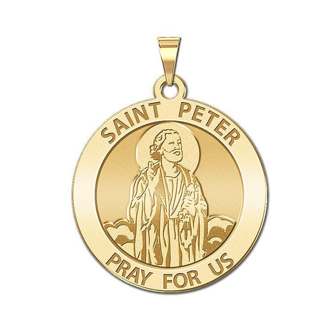 Saint Peter Religious Medal - Etsy