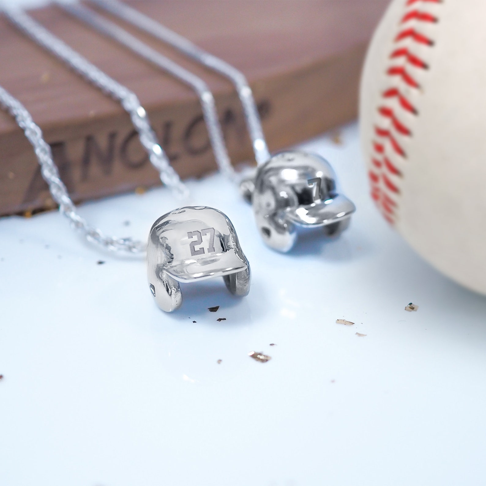 Baseball Helmet Necklace • Baseball Necklace Pendant • Personalized ...