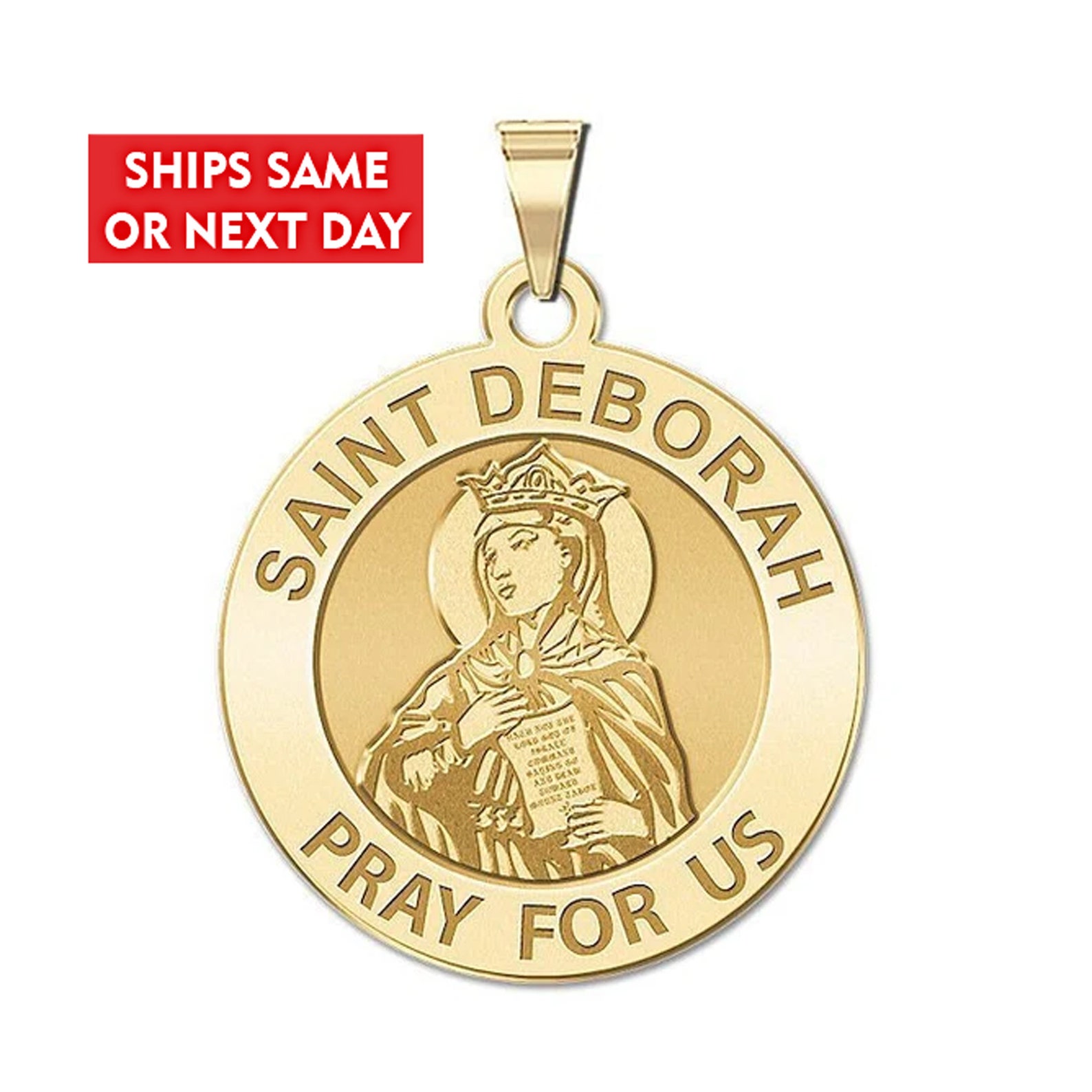 Saint Deborah Round Religious Medal - Etsy