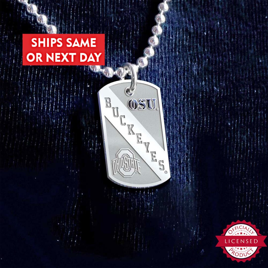 Ohio State University Buckeyes Dog Tag Pendant - Etsy