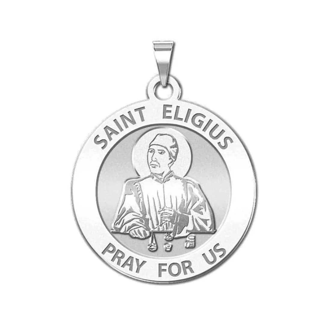 Saint Eligius Round Religious Medal - Etsy