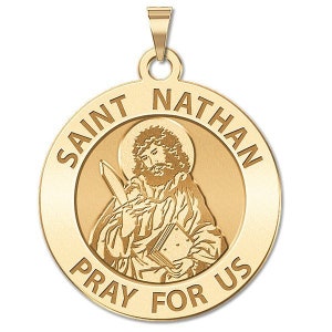 Saint Nathan Round Religious Medal - Etsy