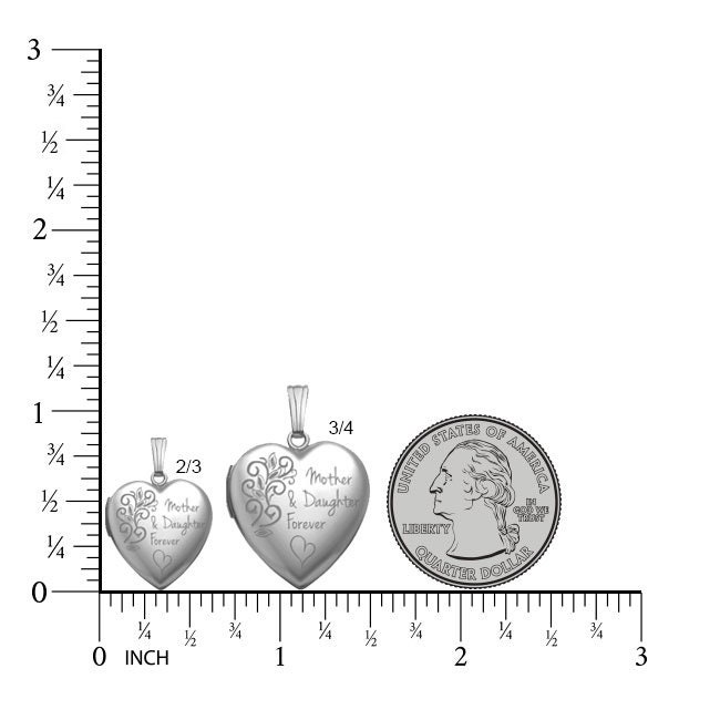 Mother Daughter Locket Mother Daughter Necklace Sterling - Etsy