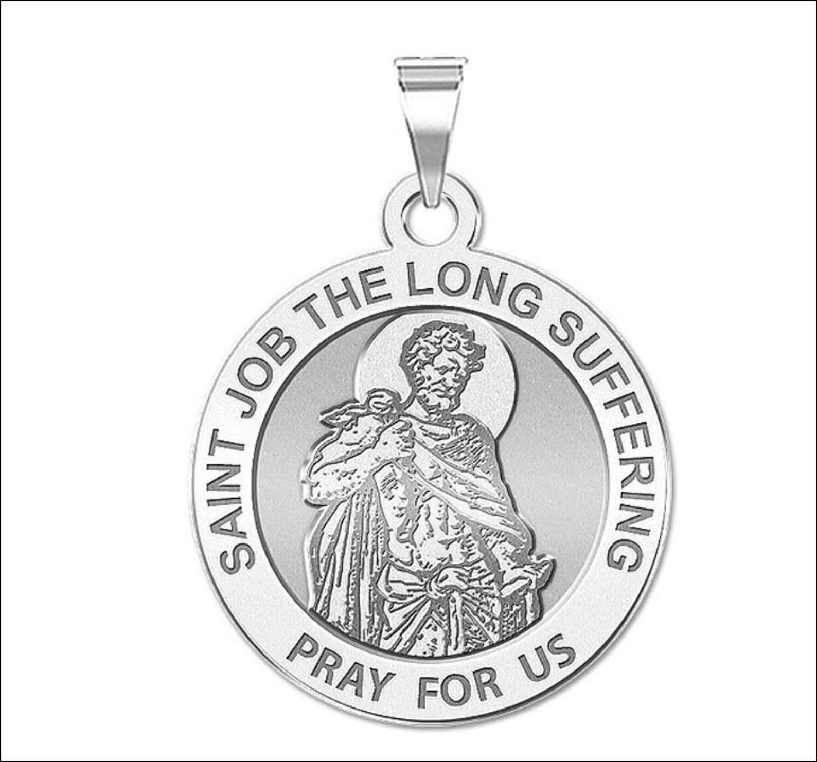 Saint Job Long-Suffering Round Religious Medal | Etsy