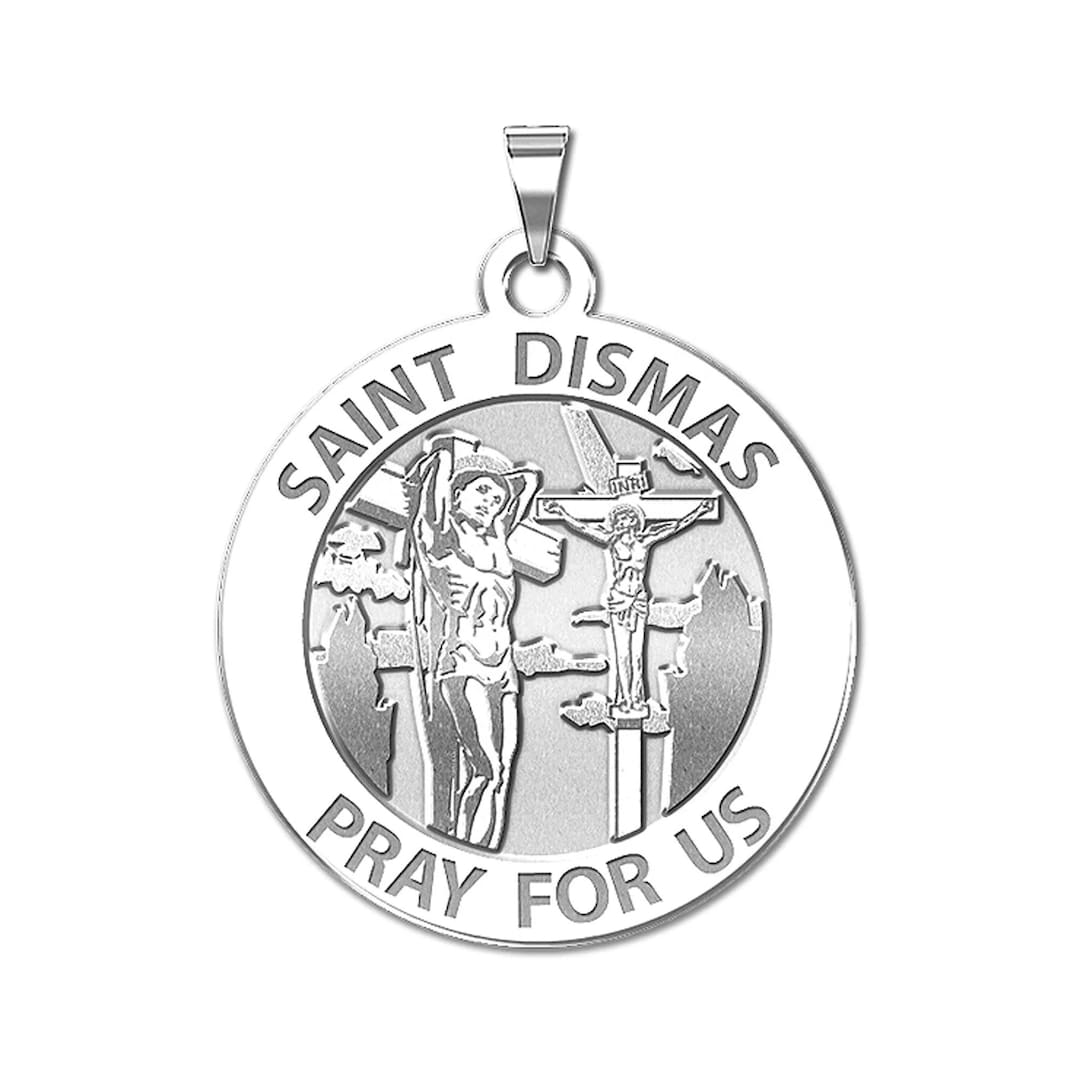 Saint Dismas Round Religious Medal - Etsy