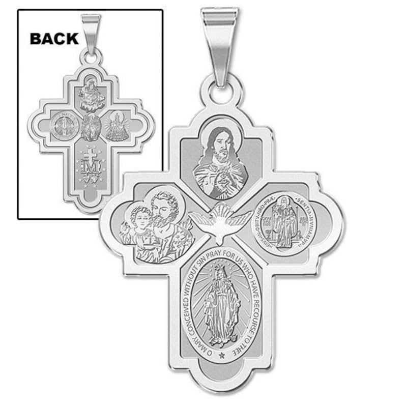 4 Way Cross Religious Medal -"exclusive" - Etsy