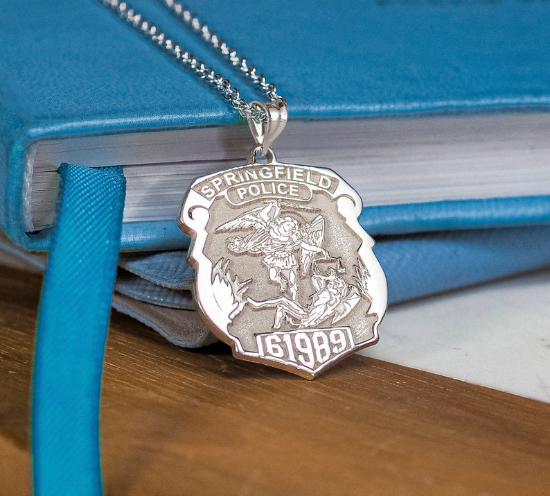 Saint Michael Personalized Police Badge With Department & Badge Number ...