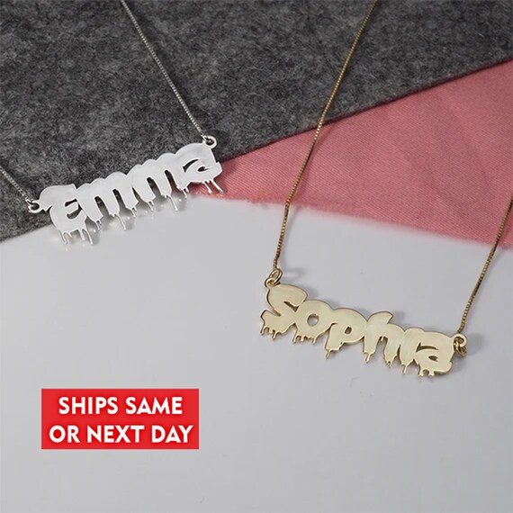 Custom Drip Bubble Nameplate - Etsy