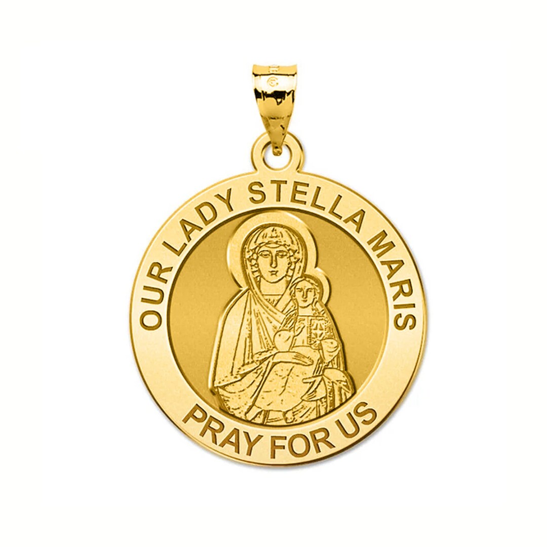 Our Lady Stella Maris Round Religious Medal - Etsy
