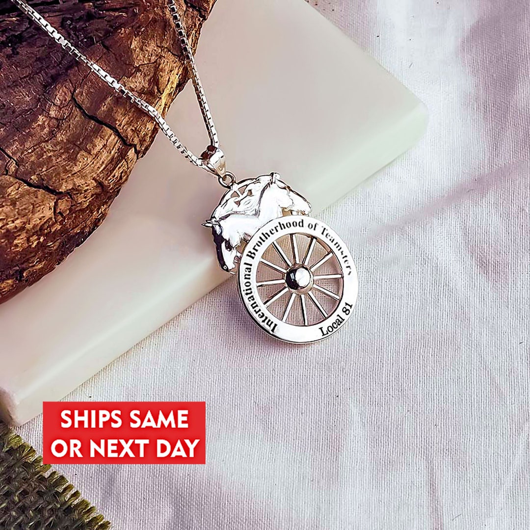 Personalized Teamster Union Badge Necklace - Etsy