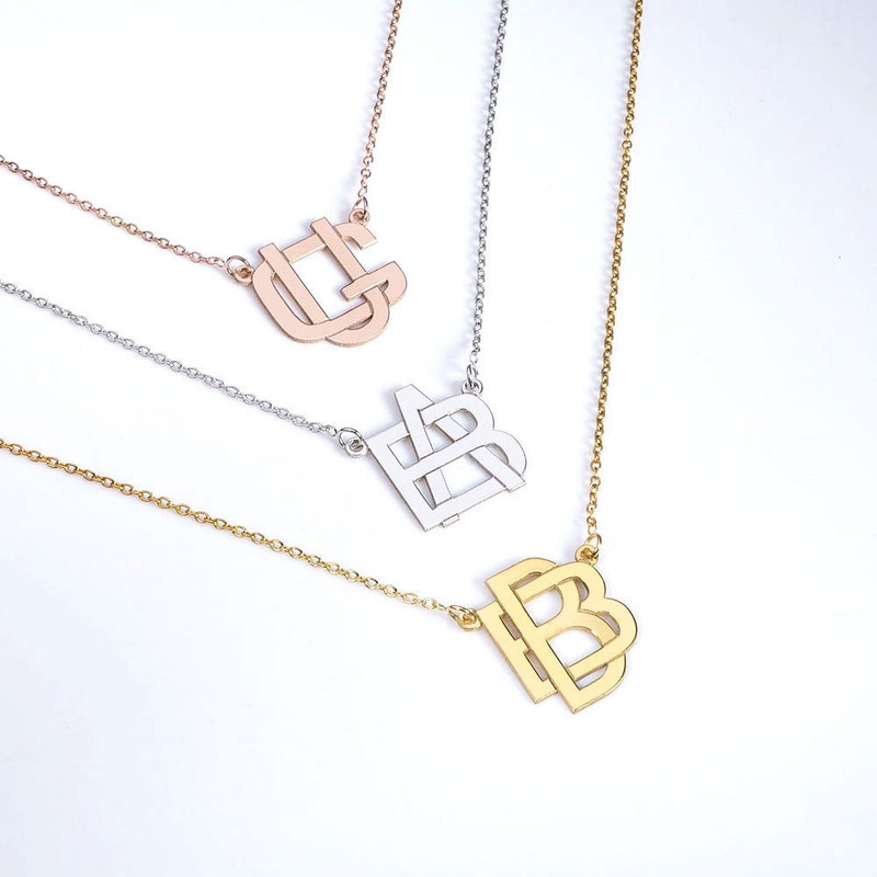 Monogram Necklace - Etsy