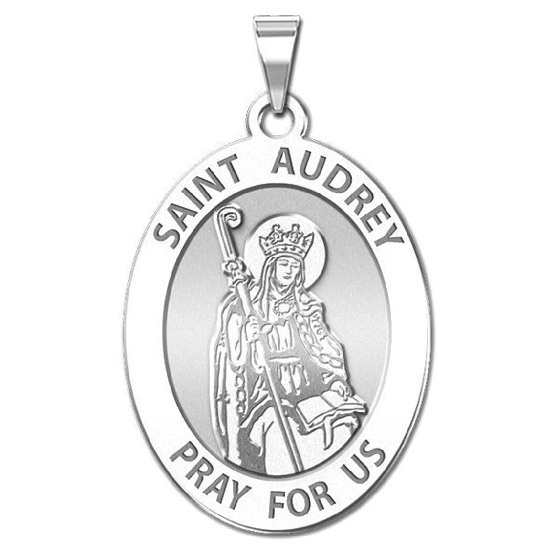 Saint Audrey OVAL Religious Medal - Etsy