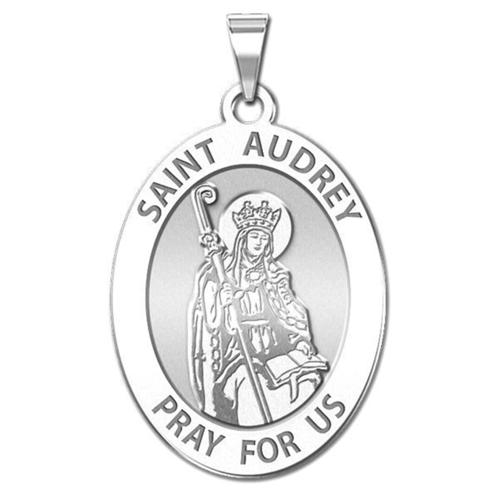 Saint Audrey OVAL Religious Medal - Etsy