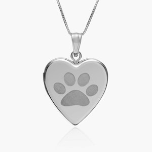 Paw Print Locket, Paw Locket, Locket With Paw, Paw Print Necklace ...