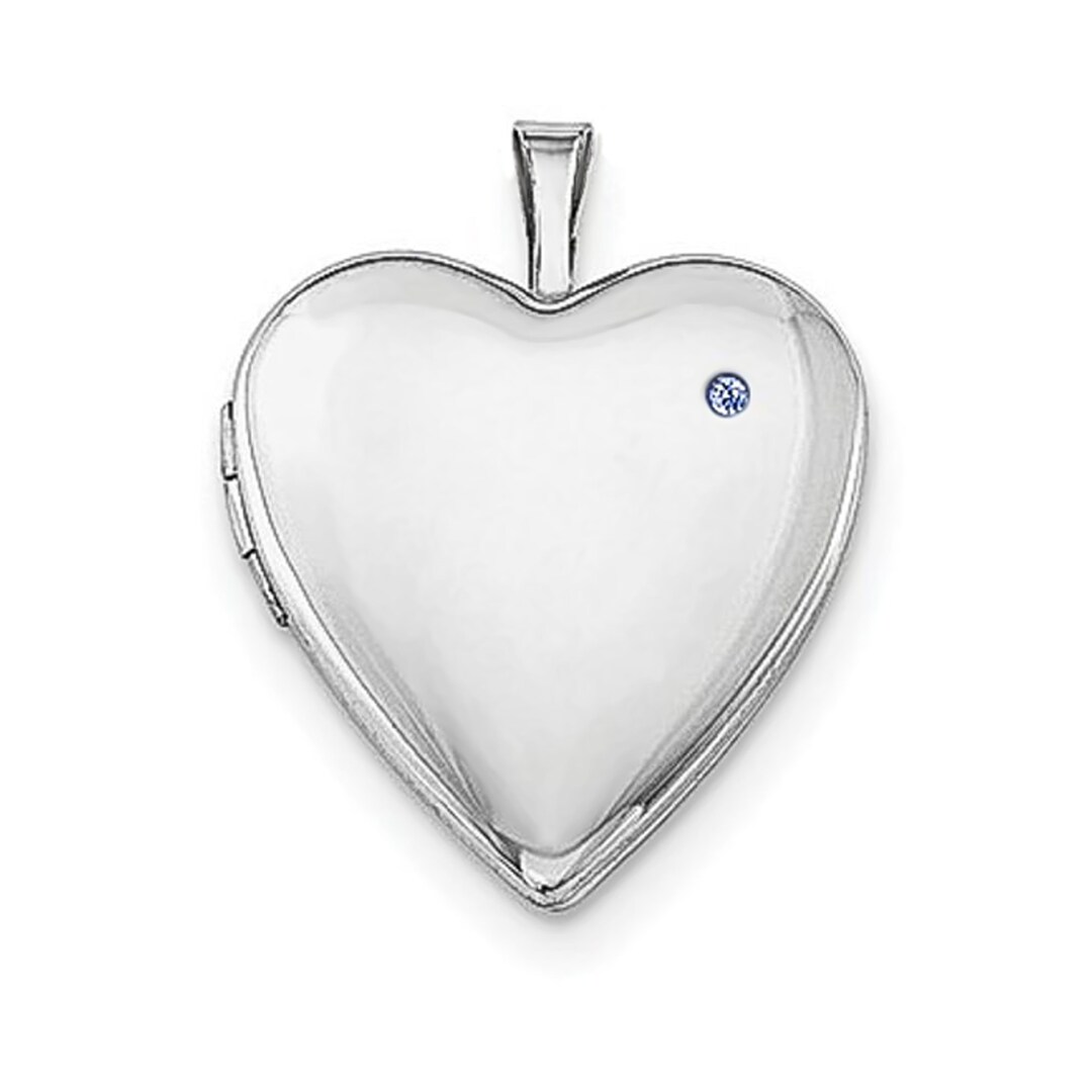 Silver Birthstone Heart Photo Locket - Etsy