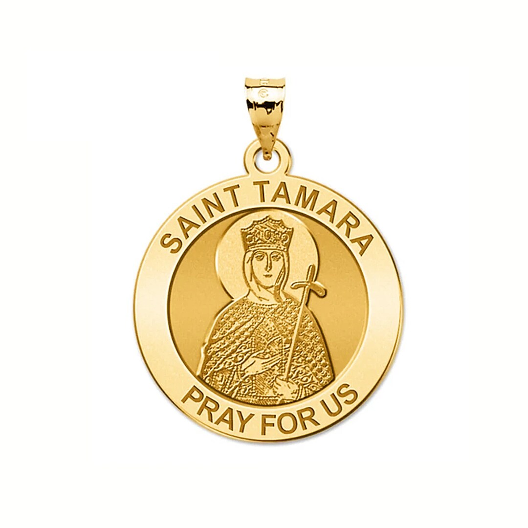Saint Tamara Round Religious Medal - Etsy
