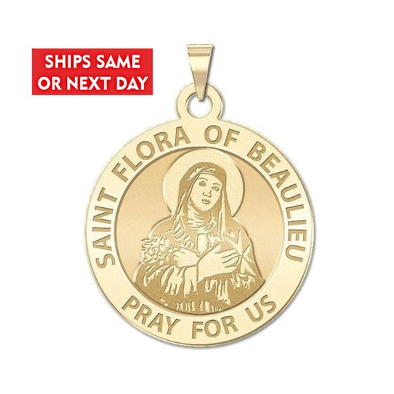 Saint Flora of Beaulieu Round Religious Medal - Etsy