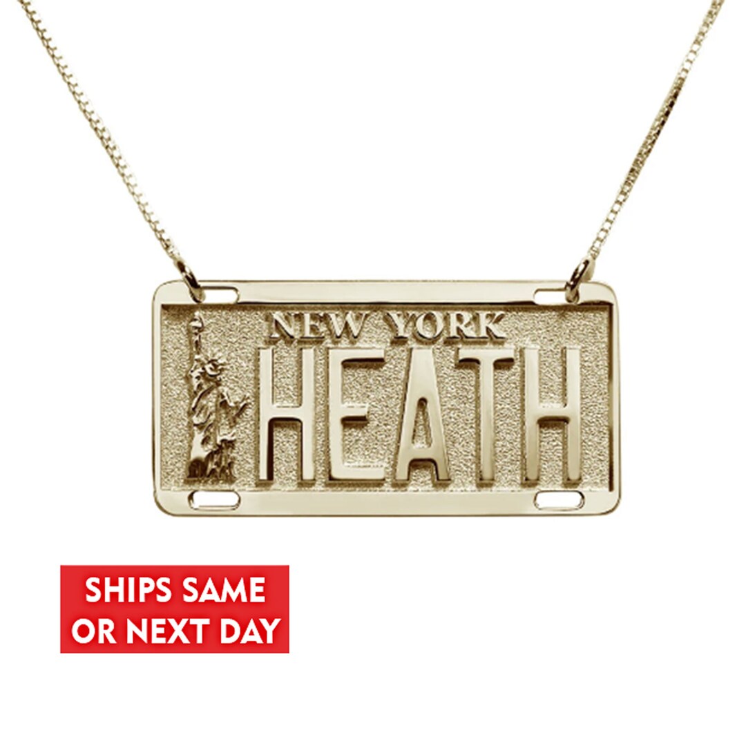 Personalized License Plate Necklace License Plate Jewelry - Etsy