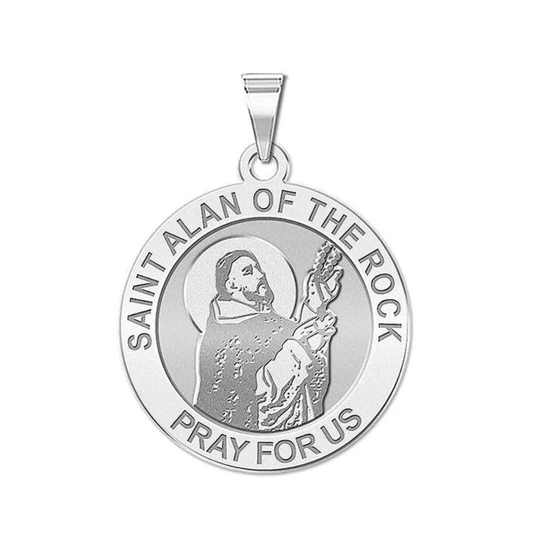 Saint Alan the Rock Round Religious Medal - Etsy