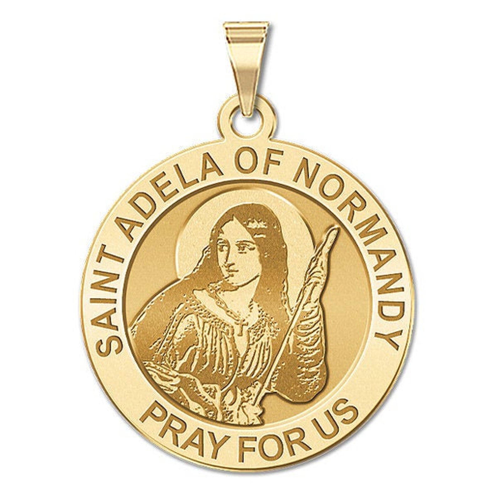Saint Adela of Normandy Round Religious Medal | Etsy