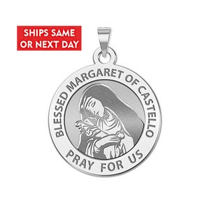Saint Margaret of Castello Round Religious Medal | Etsy