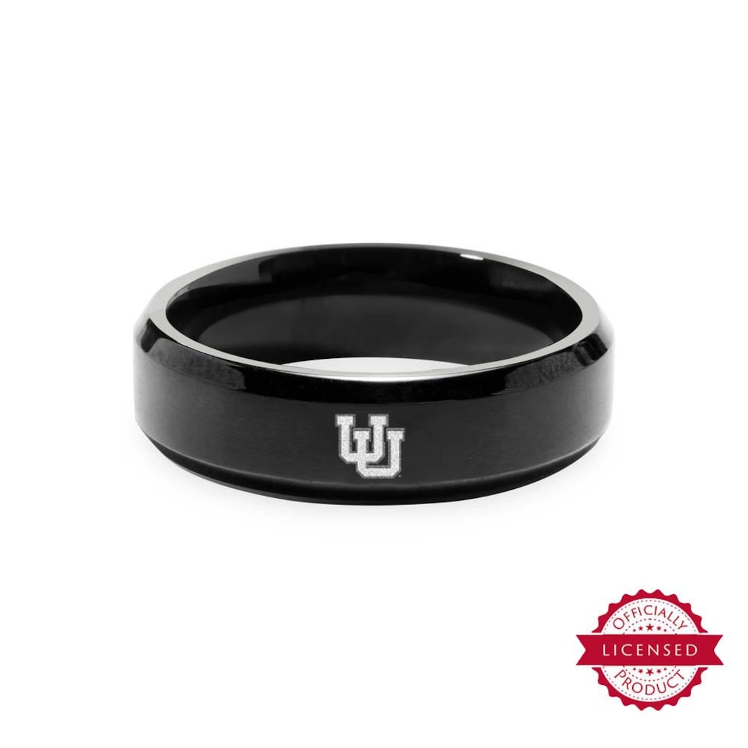 Officially Licensed University of Utah Intertwined U Black Stainless ...
